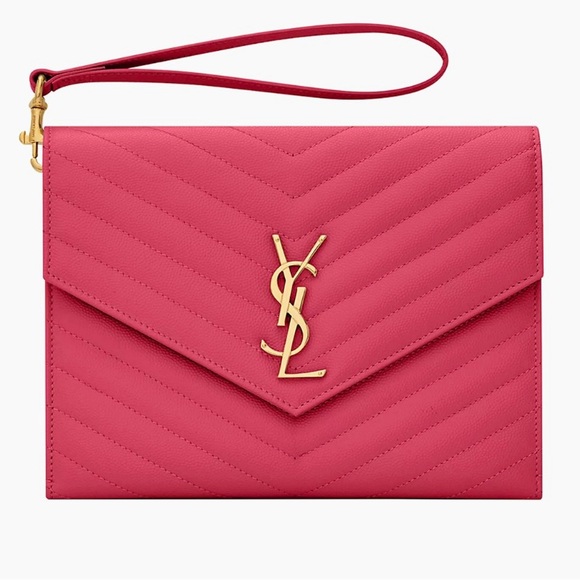 Yves Saint Laurent | Bags | Ysl Saint Laurent Flap Pouch In Quilted ...